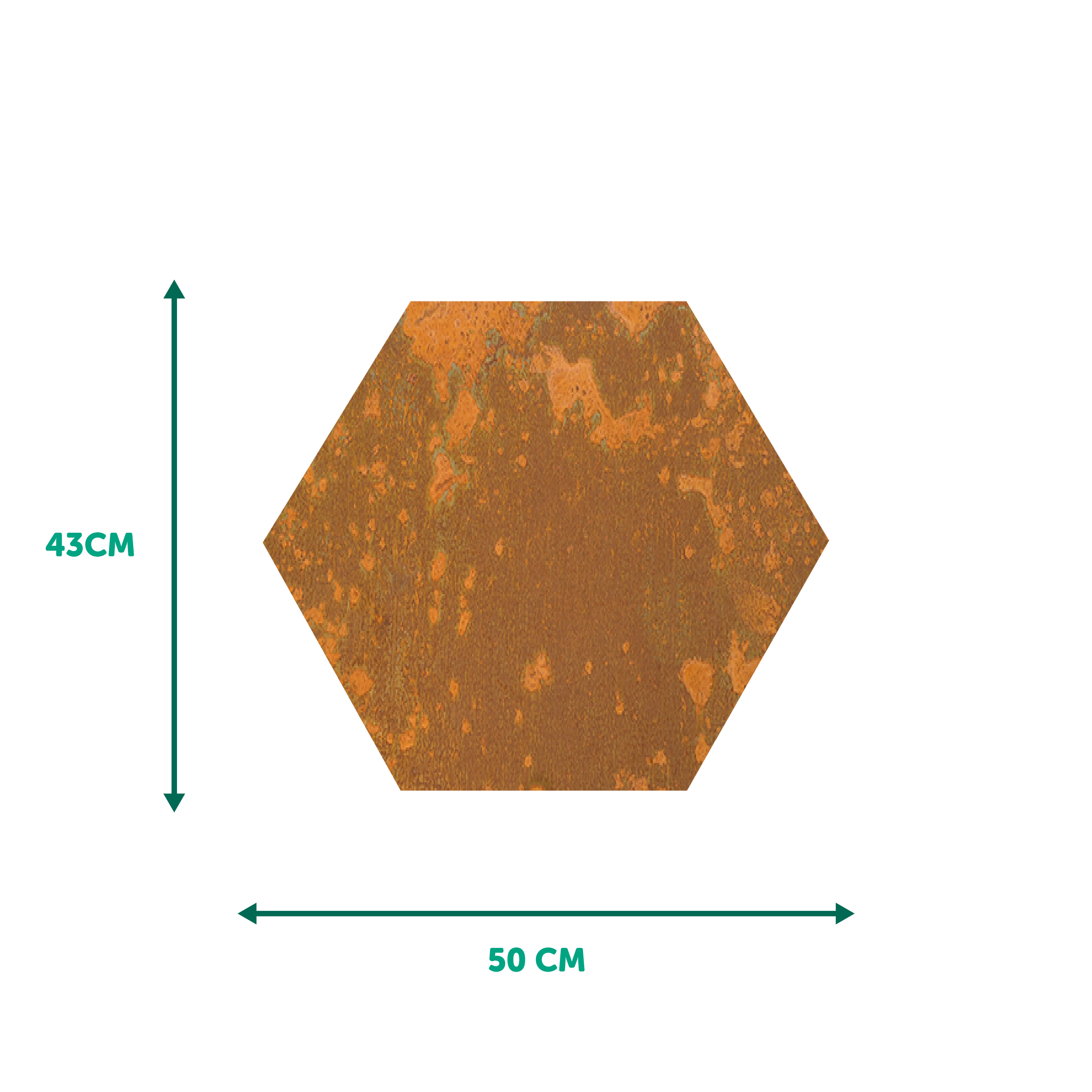 Cortenstaal staptegel 6-hoek 50x43cm – megatuinshop